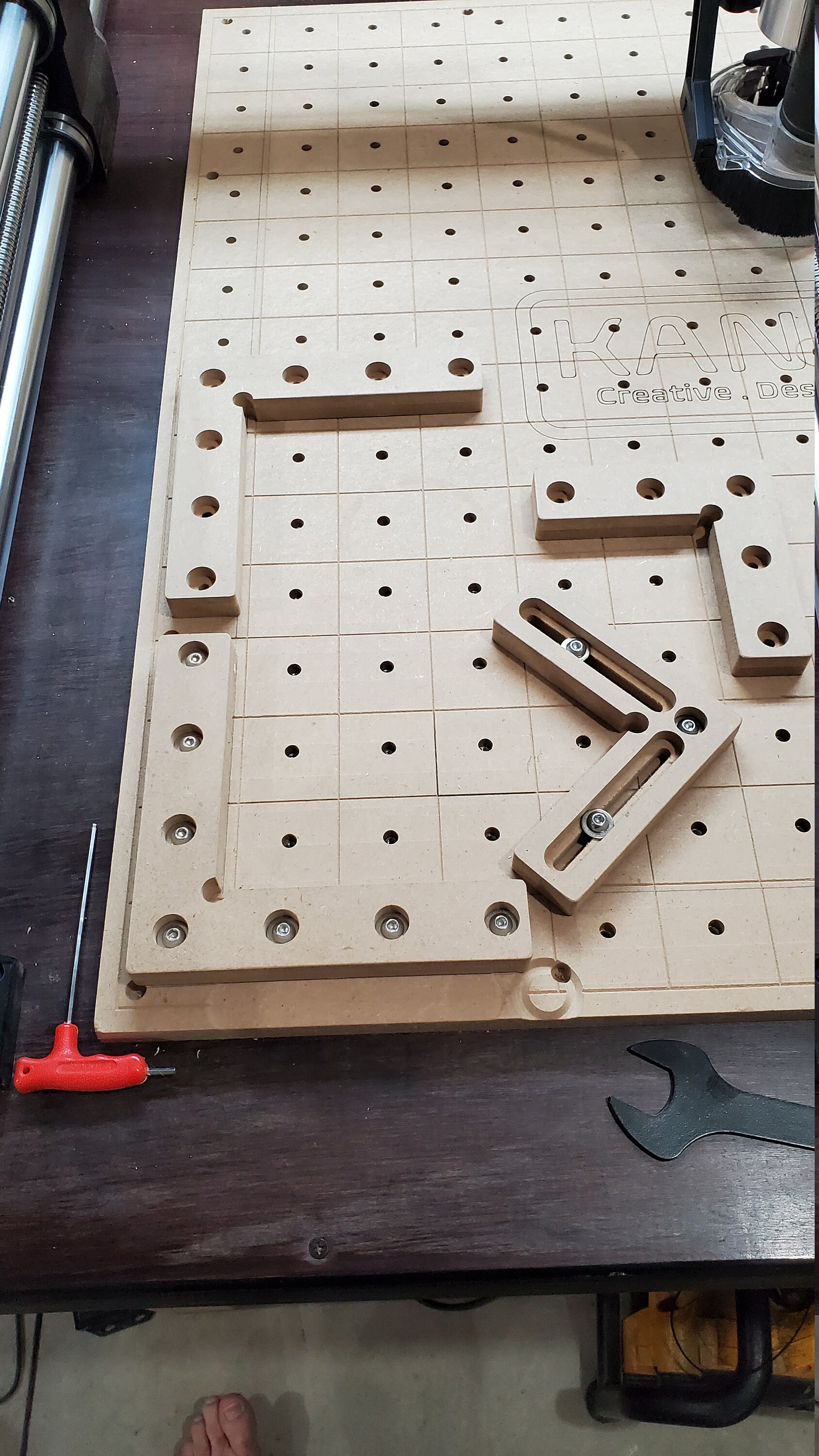CNC Table Locating Stop Blocks - Universal for Wasteboard System With 2 ...