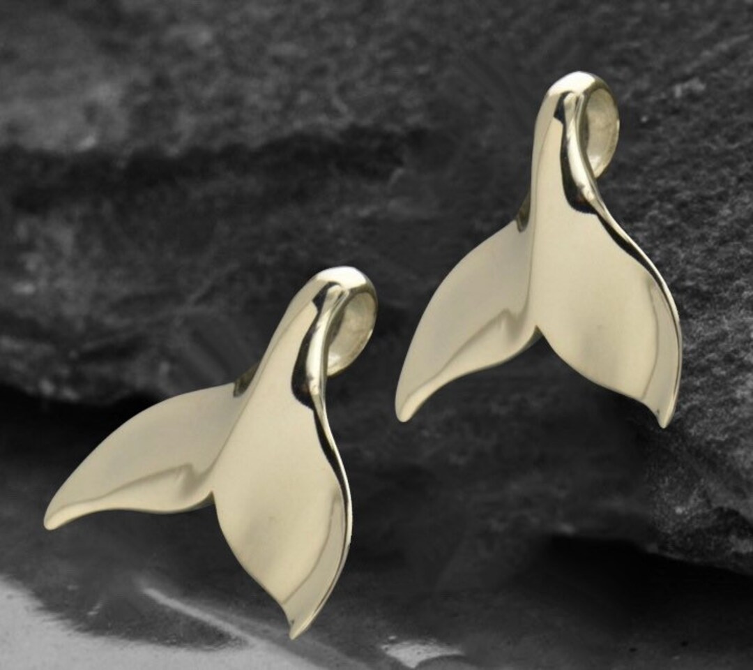 Sterling Silver Whale Tail Charm, Whale Charm, Beach Charm, Sea Life ...