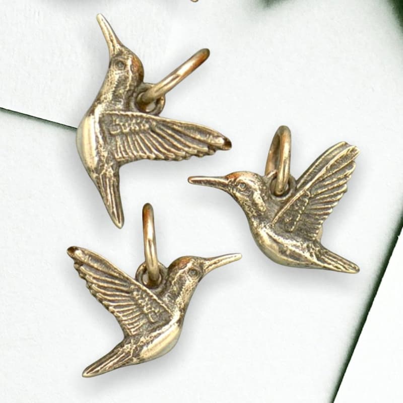 Hummingbird Charm - Etsy