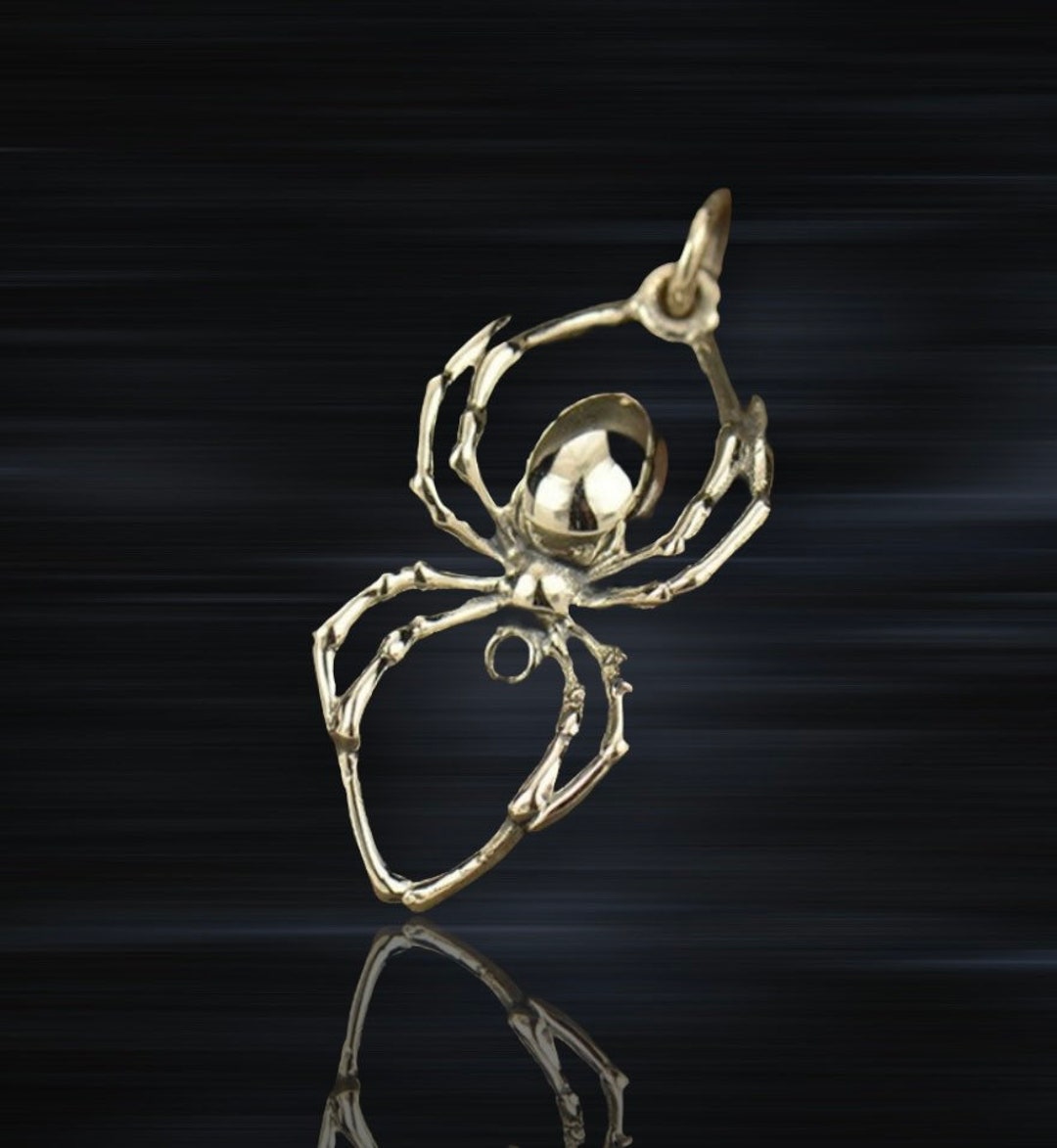 Sterling Silver Realistic Spider Charm -insect Collectors-insect Lovers ...