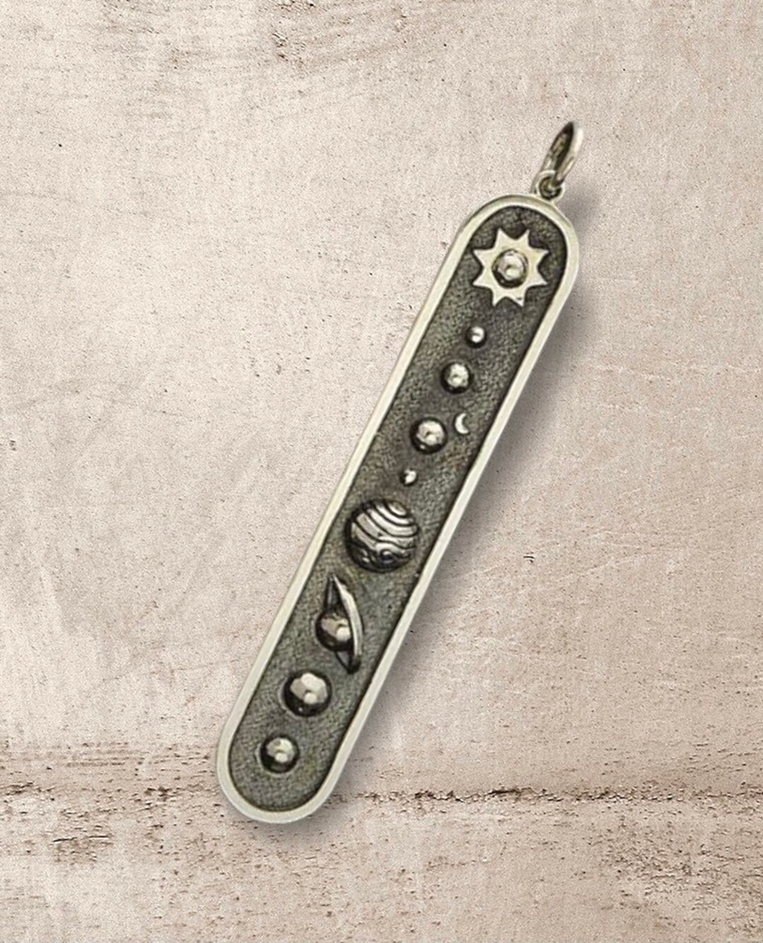Sterling Silver Solar System Pendant, Planets, Space Science ...