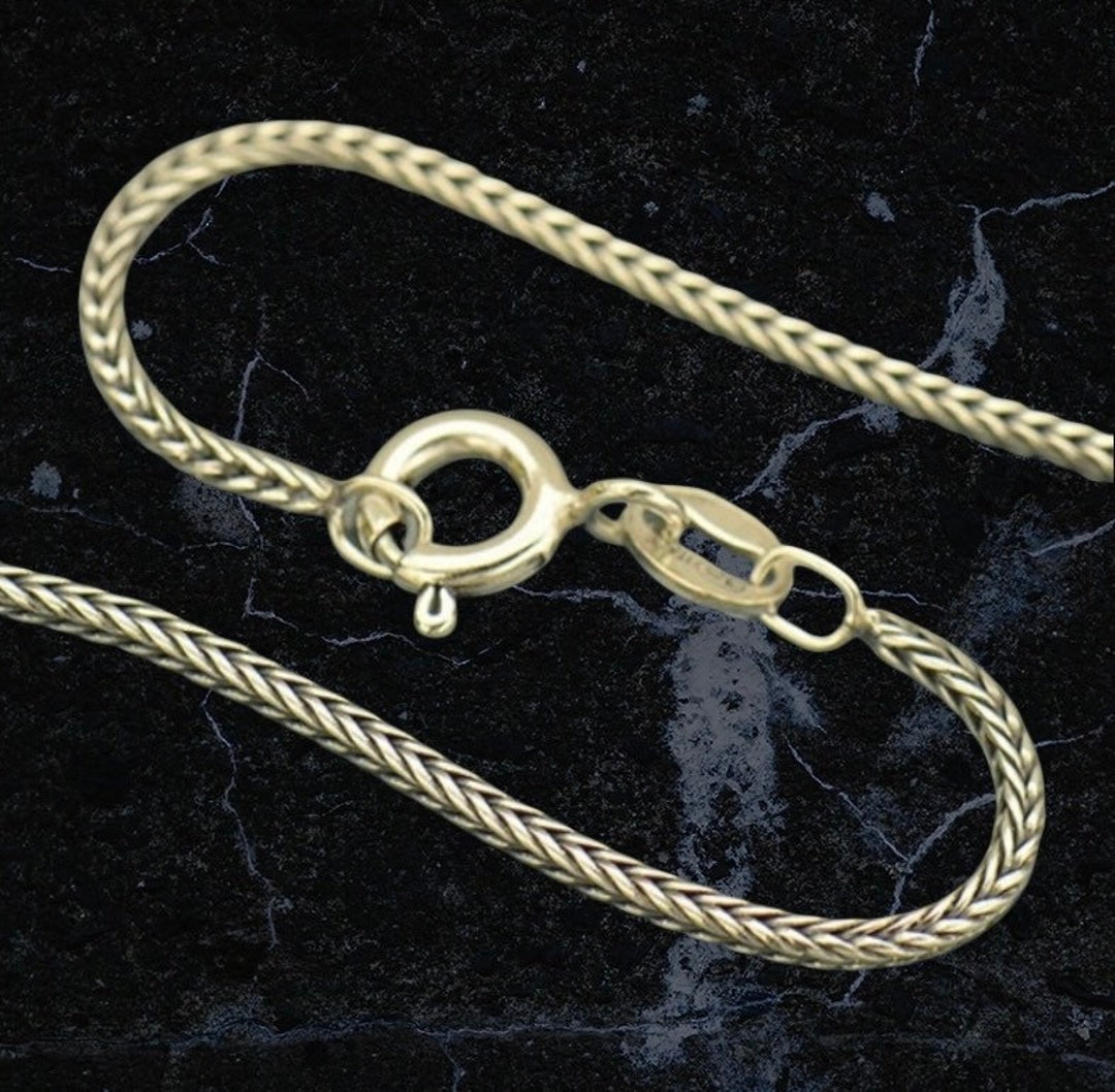 Sterling Silver 18 Inch Chain Round Fox Tail Chain - Etsy