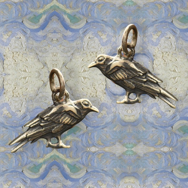 Raven Charm - Etsy
