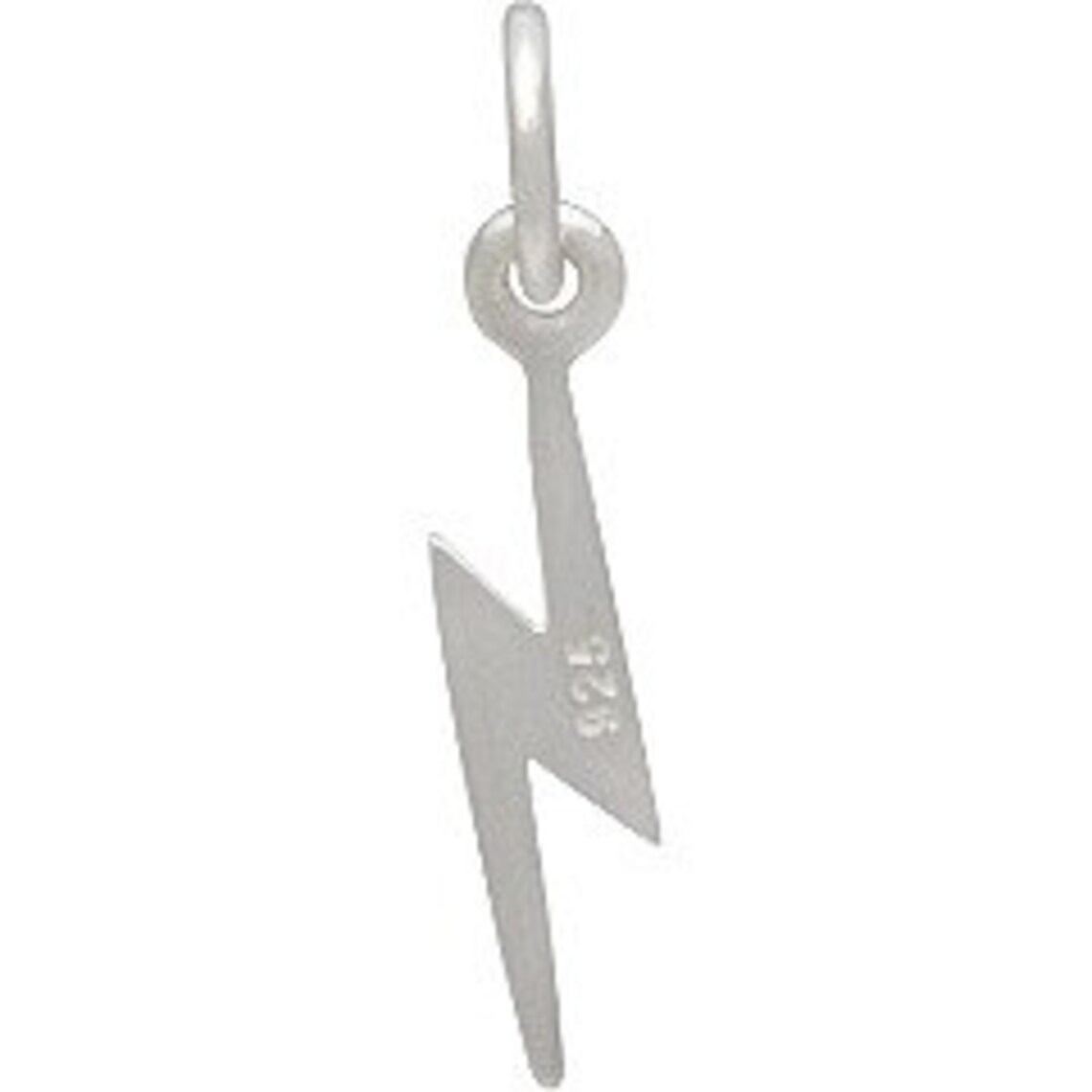 Sterling Silver Tiny Lightning Bolt Charm | Etsy