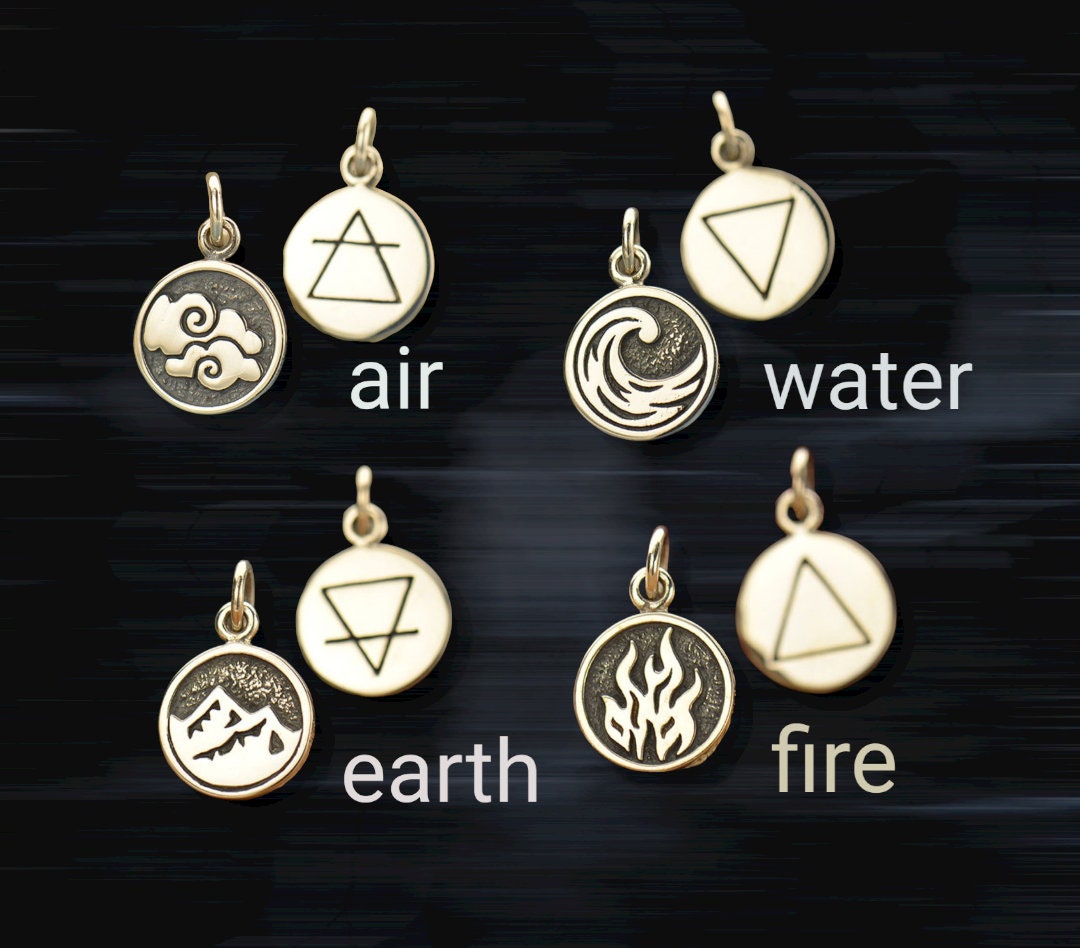 Sterling Silver 4 Elements Charms - Etsy