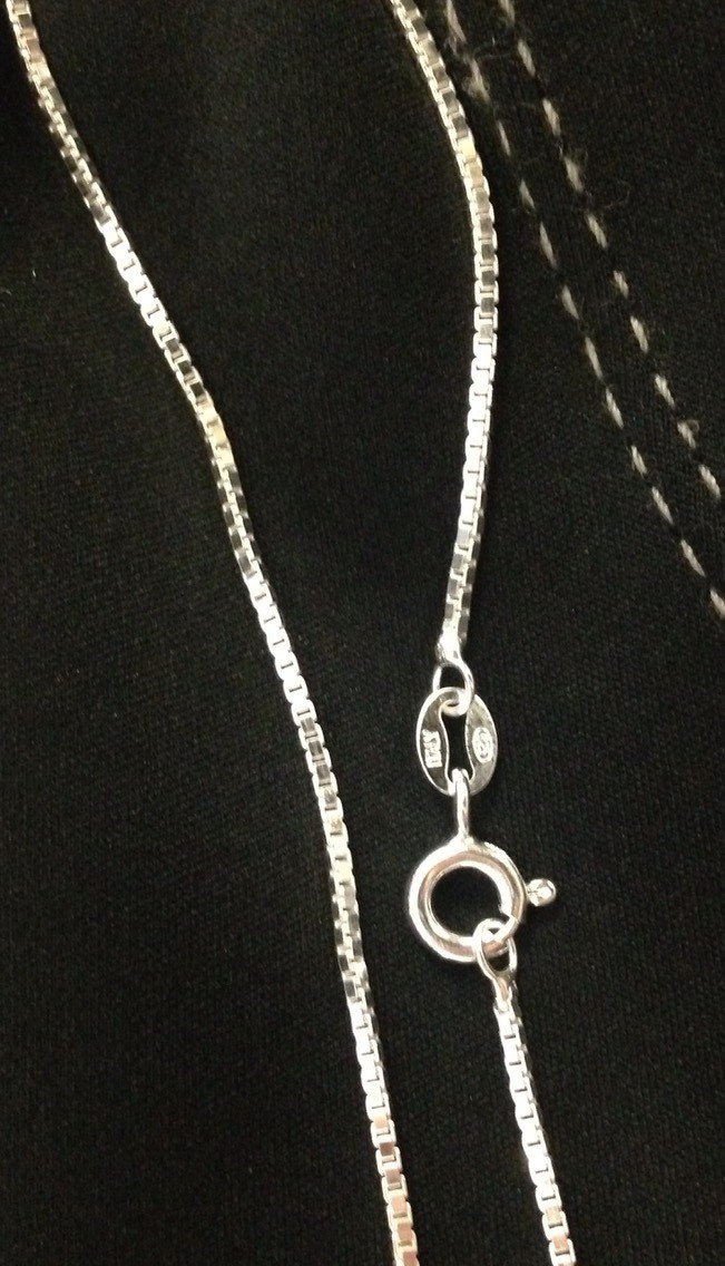18in Sterling Silver Box Chain With Spring Ring - Etsy