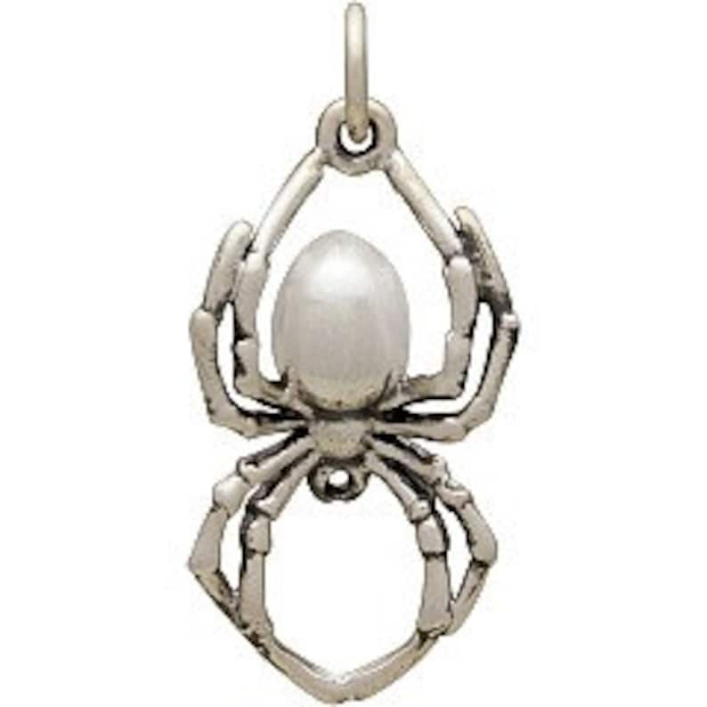Sterling Silver Realistic Spider Charm insect - Etsy