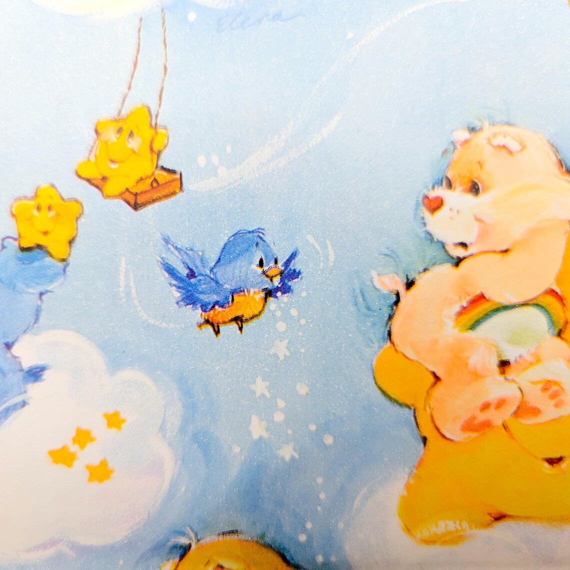 Vintage Care Bears Wrapping Paper Sheet, Clouds & Stars (20x30") - Etsy