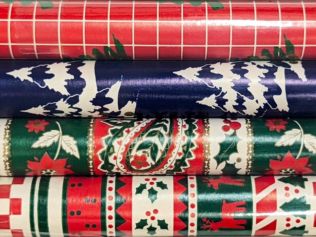 RARE Unused Vintage Carlton Card Christmas Paper Multipack 4 Rolls of ...