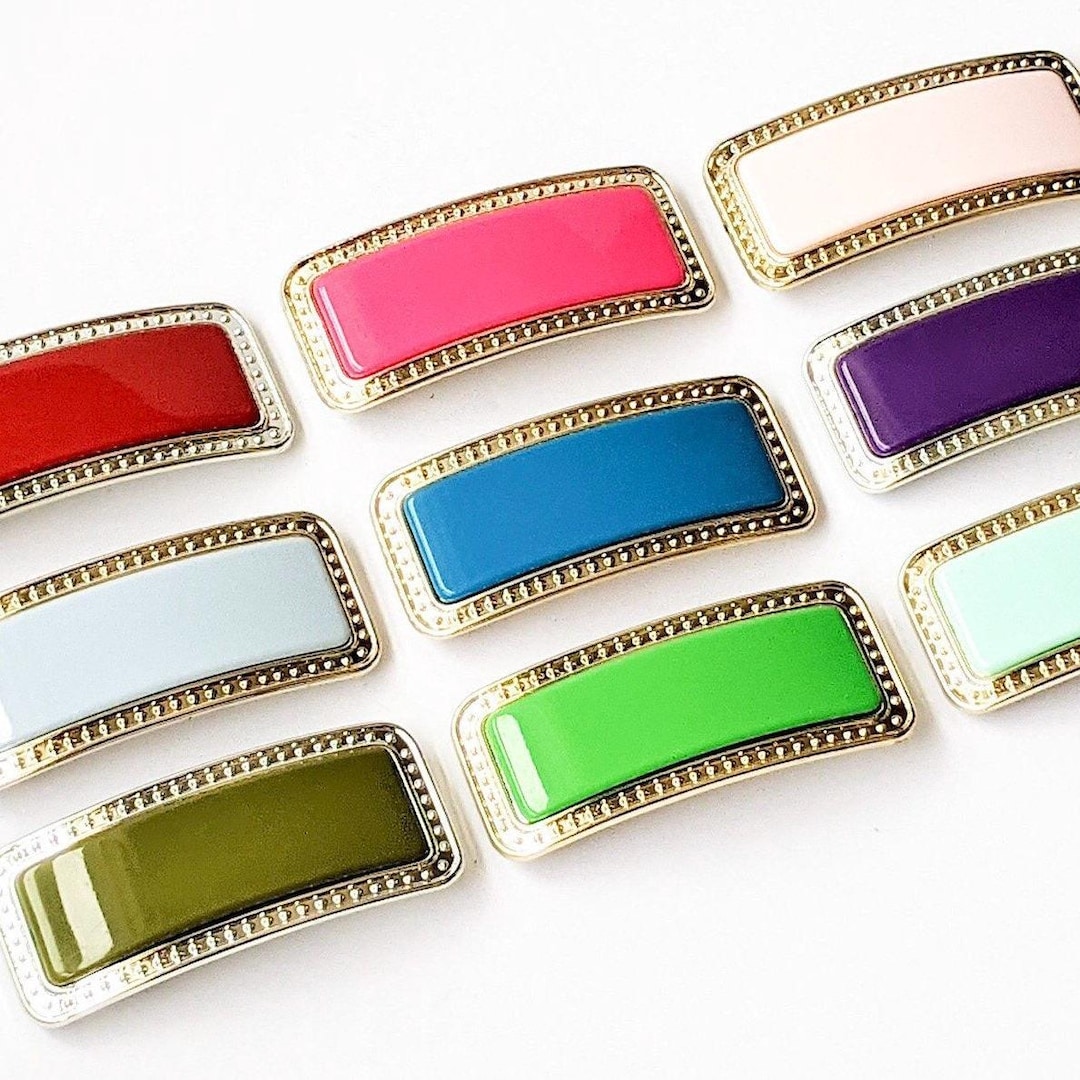 90s Large Hair Barrettes for Thick Hair/ Colour Block Hair Accessories ...