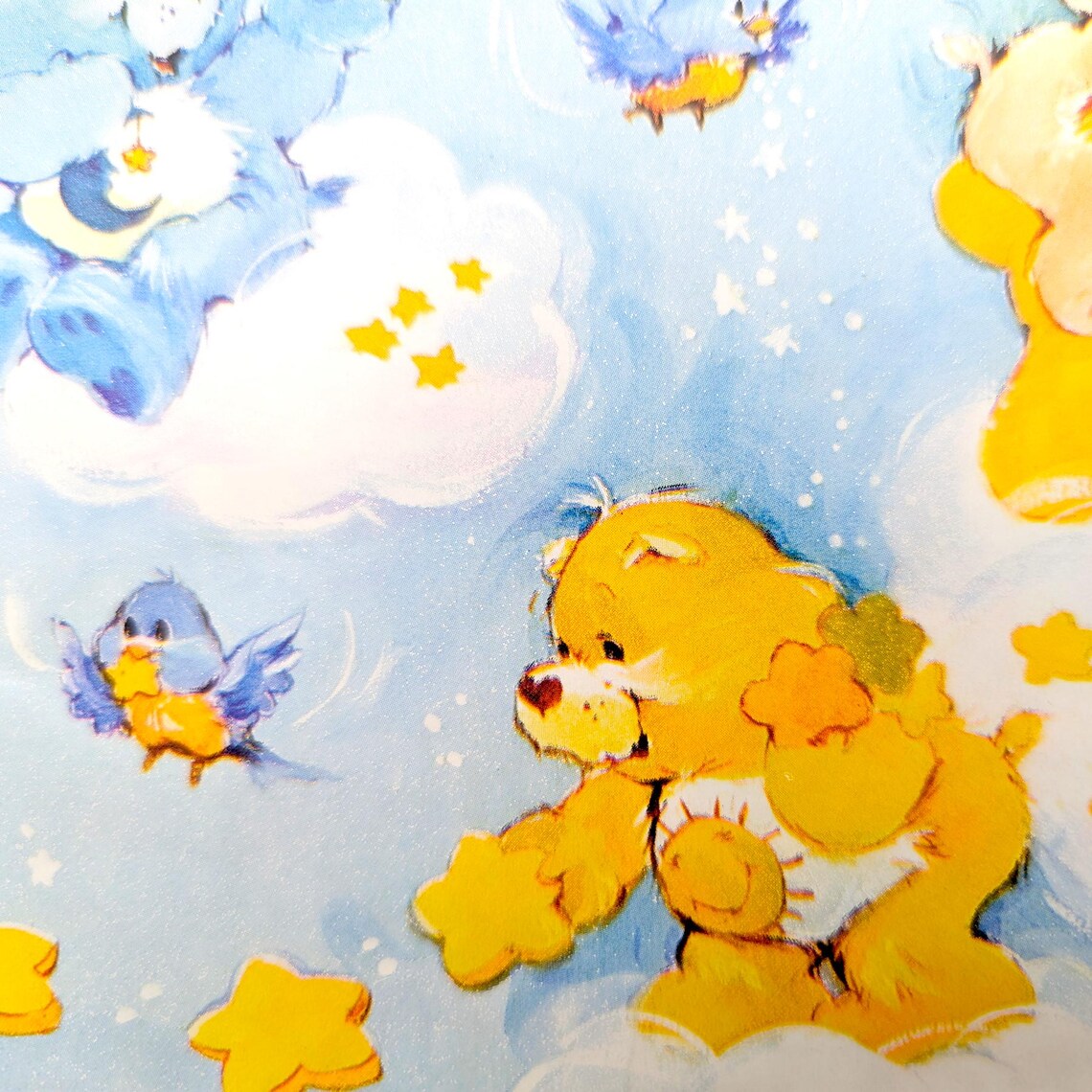 Vintage Care Bears Wrapping Paper Sheet, Clouds & Stars (20x30") - Etsy