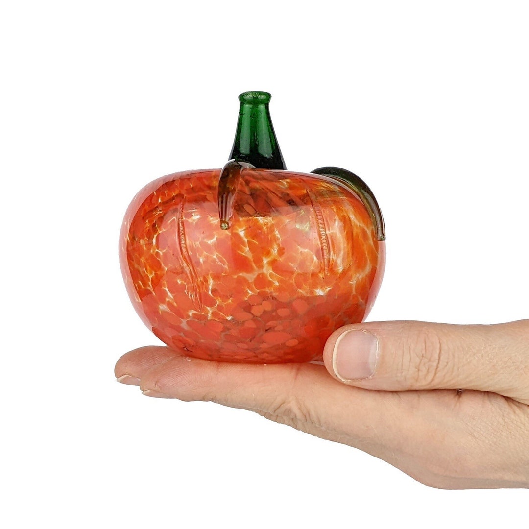 Vintage Murano Style Heirloom Tomato Blown Glass Fruit, Coloured ...