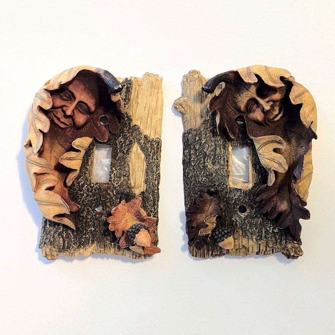 Vintage Ceramic Tree Face Woodland Switch Pate, You Pick, Fantasy Decor ...