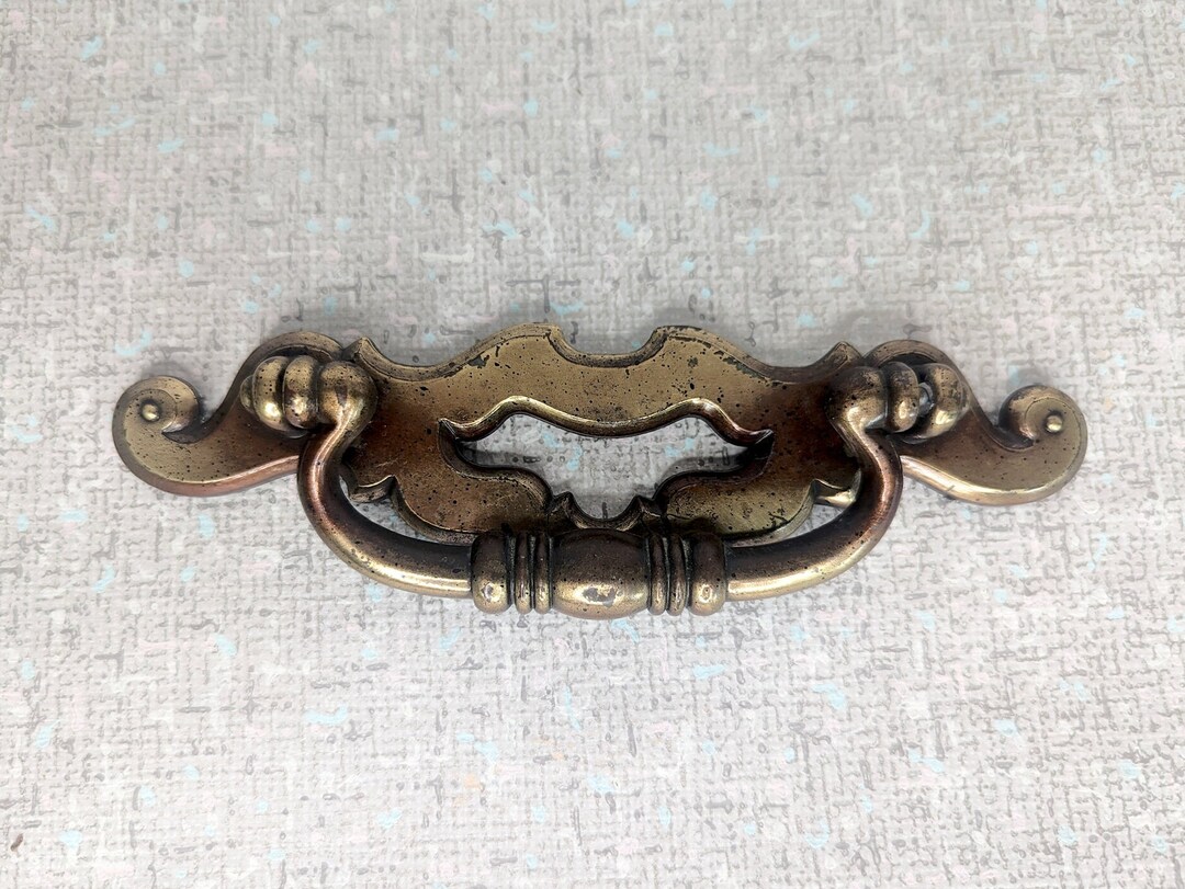 Vintage Brass Drawer Handles Set of 3 Dresser Drawer Pulls Furniture ...