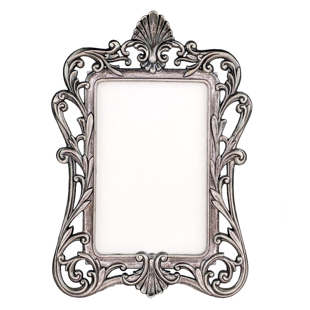 Hollywood Regency Style Silver Tone Metal Statement Picture Frame ...