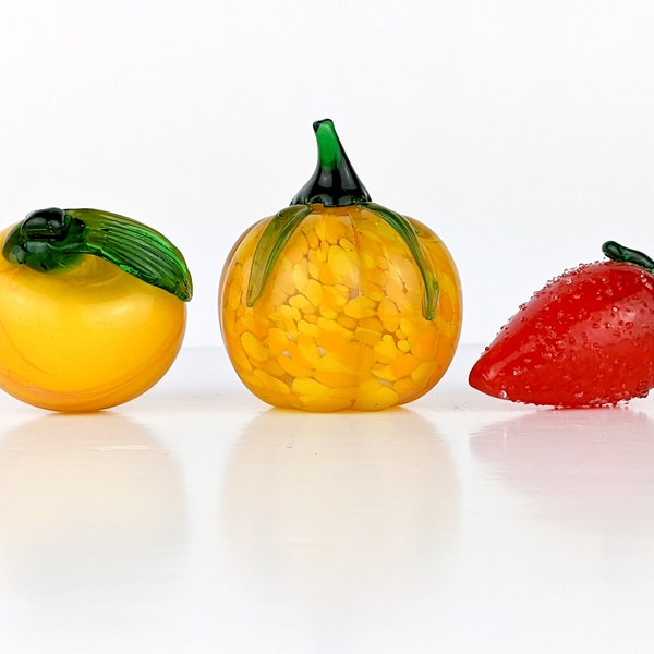 Glass Strawberry Paperweight - Etsy