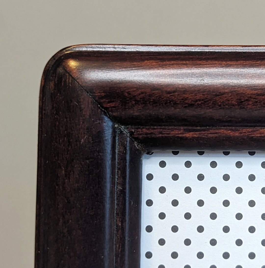 MCM Style Scandi Photo Frame With Rounded Corners in Deep Brown Wood ...
