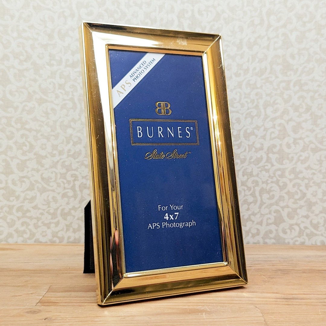 Vintage Gold Tone 4x7 Panoramic Photo Frame , Unique Size 90s Gold ...