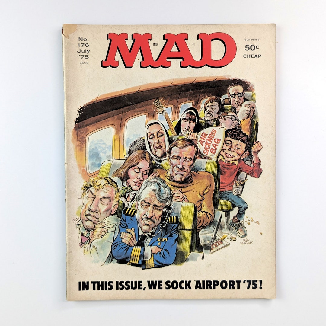MAD Magazine No 176 July 1975 Satire Magazine Movie Spoofs Airport 75 ...