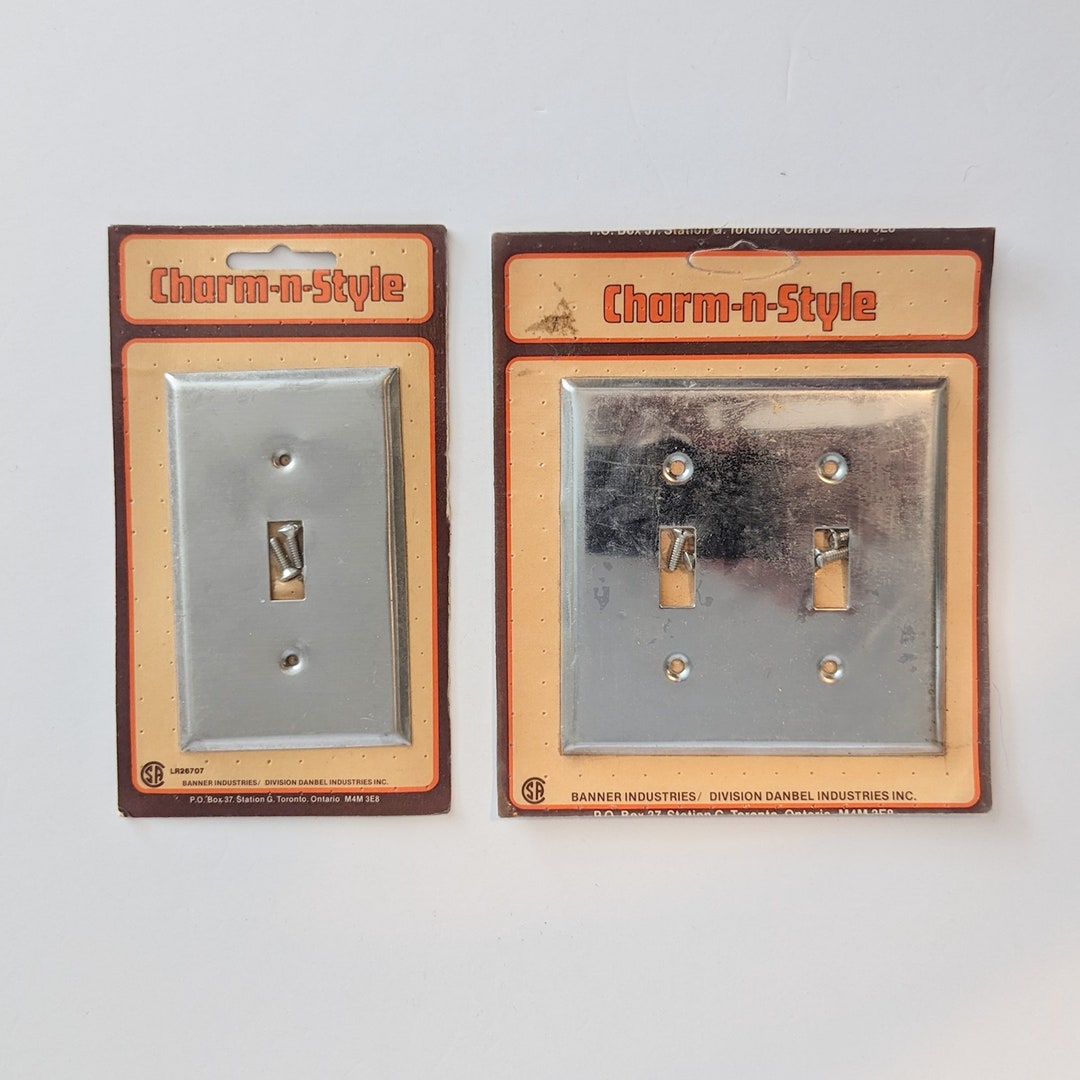 Chrome Double and Single Switch Plates, Silver Tone Metal Switch Plates ...