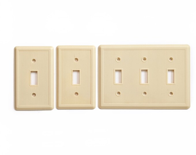 Vintage Bakelite Switch Plate Covers / Ivory Cream Art Deco Single ...