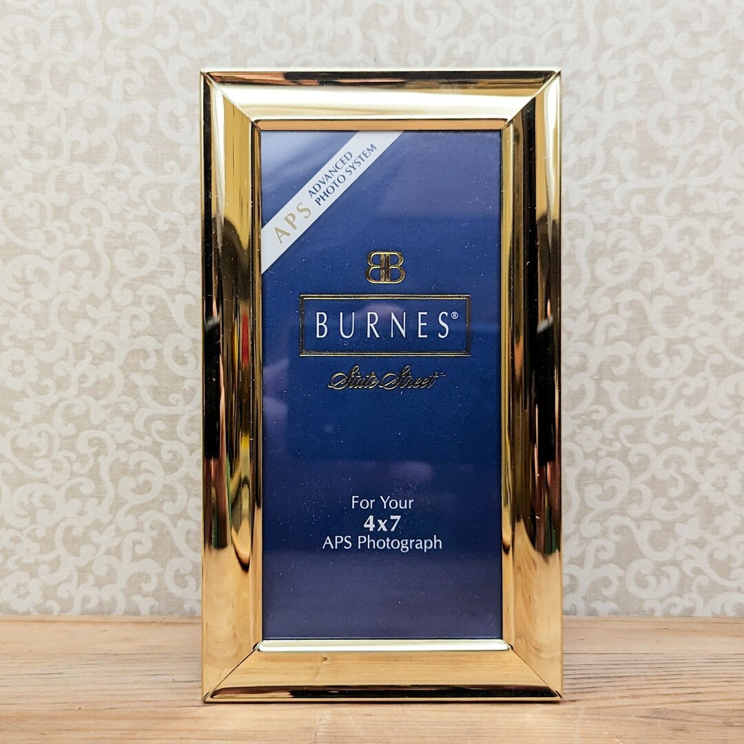 Vintage Gold Tone 4x7 Panoramic Photo Frame , Unique Size 90s Gold ...