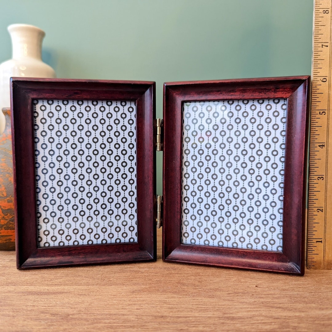 Rare Woods Solid Rosewood Double Folding Frame, 3.5x5 Solid Exotic Wood ...