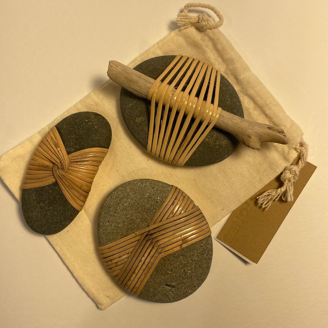 Wrapped Rocks, Group of 3 - Etsy