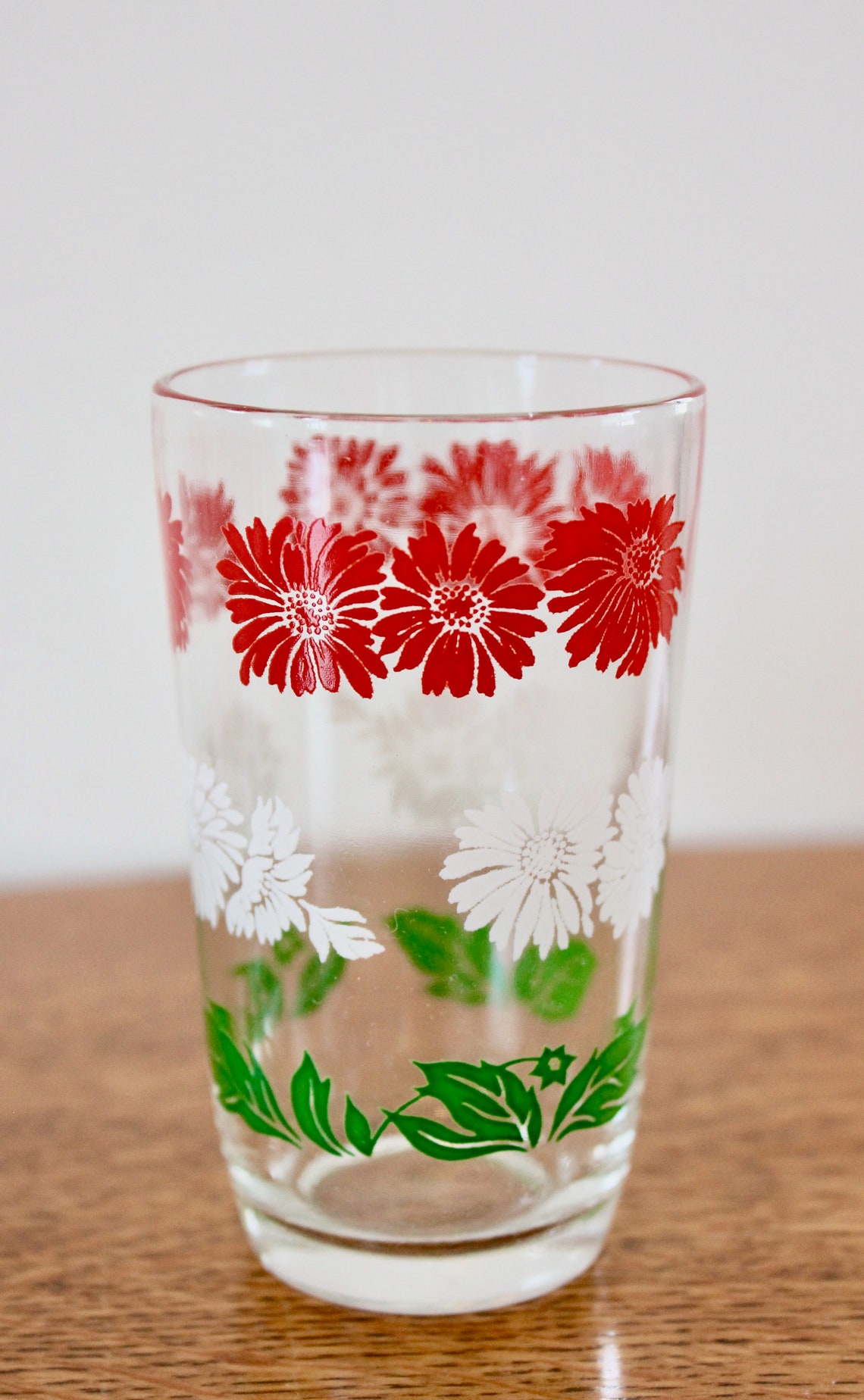 Pair of Vintage Swanky Swigs Chrysanthemum Juice Classes Red | Etsy