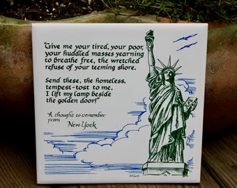 Statue Liberty Poem | Etsy