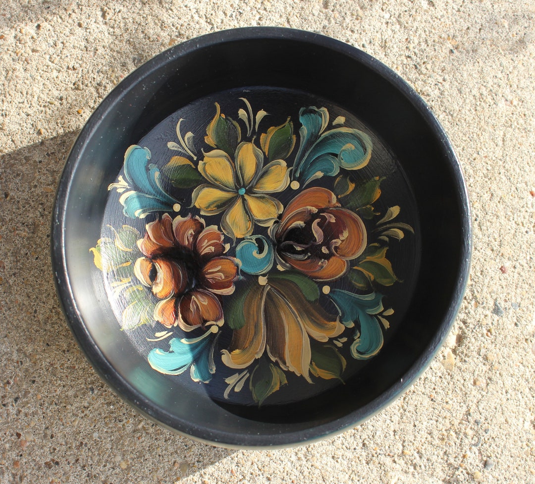Norwegian Rosemaling ~ Wooden Bowl ~ Valdres Style ~ Cathy Koball ...