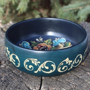 Norwegian Rosemaling ~ Wooden Bowl ~ Valdres Style ~ Cathy Koball ...