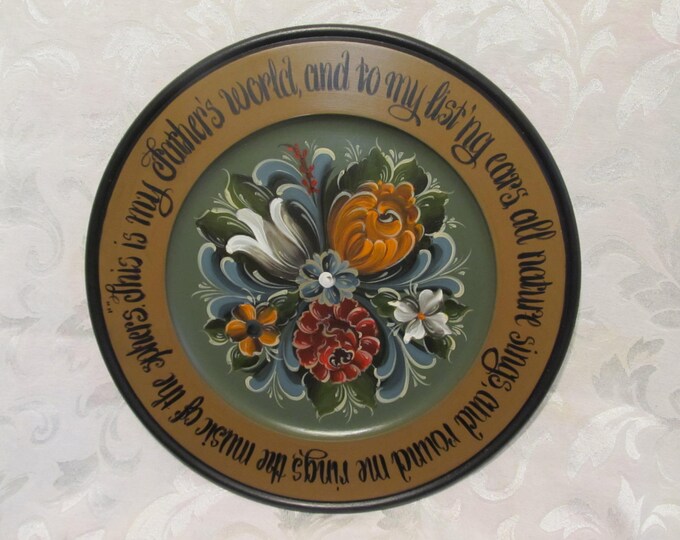 Norwegian Rosemaling in Valdres Style, With Verse From the Song "this ...
