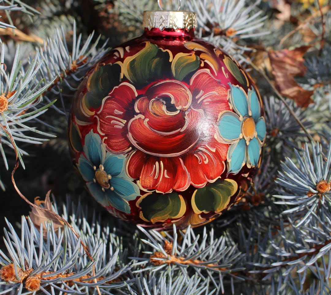 Norwegian Rosemaling Valdres Style 2024 Christmas Ornament - Etsy