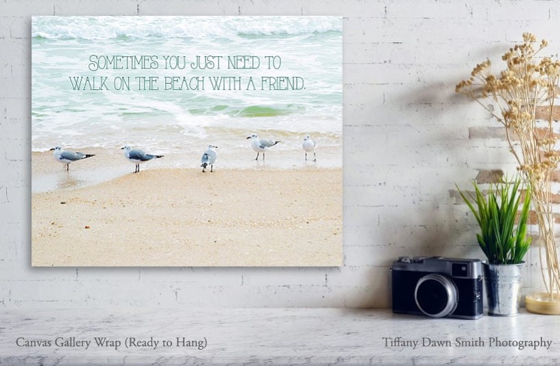 Friendship Quote Beach Print Beach Birds Ocean Print - Etsy