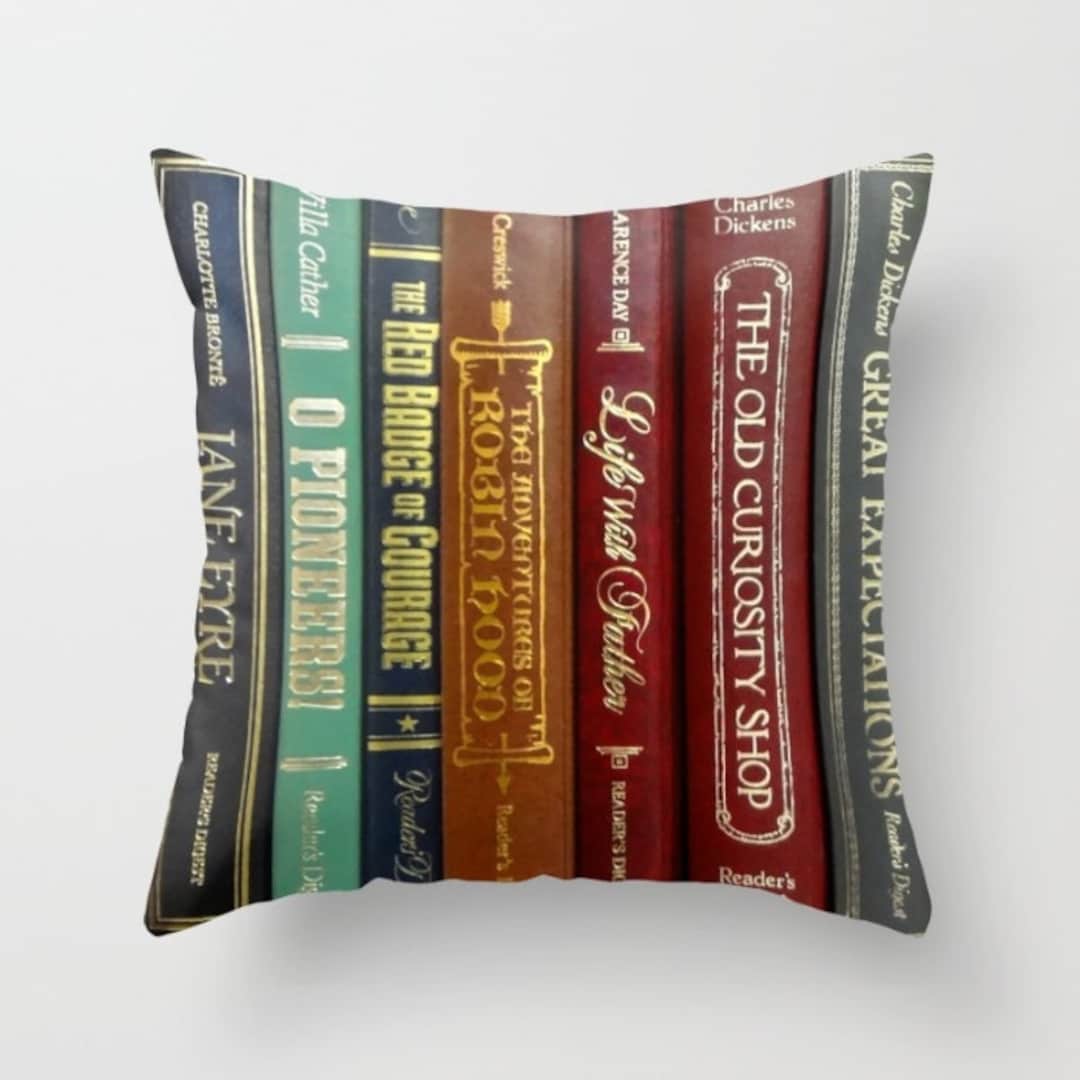 Literature Pillow, Books Throw Pillow, Books Pillow, Authors Pillow ...