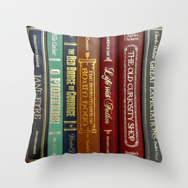 Library Pillow - Etsy