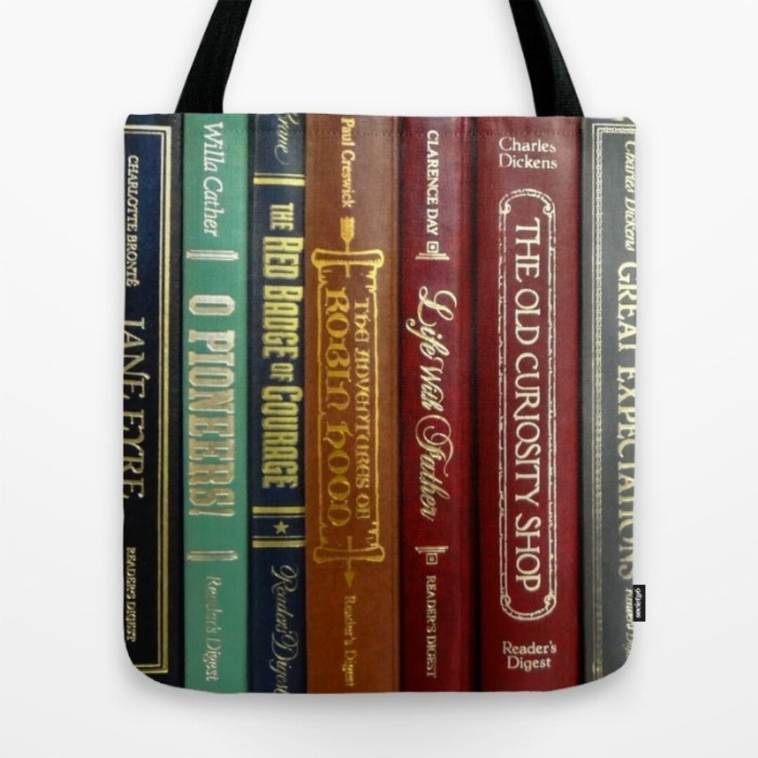 Book Tote Bag, Old Books Tote, Book Tote, Library Tote, Dickens Tote ...