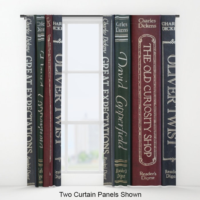 Book Curtains, Book Window Curtains, Library Curtains, Book Draperies ...
