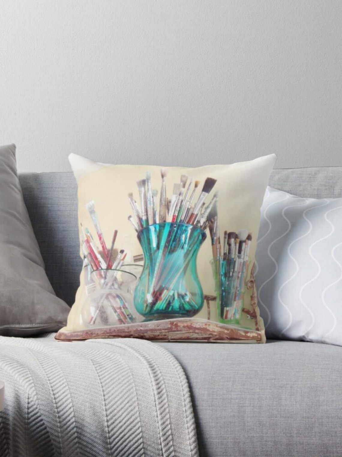 Artist Pillow, Art Pillow Cover, Artist Throw Pillow, Art Lover, Artist ...