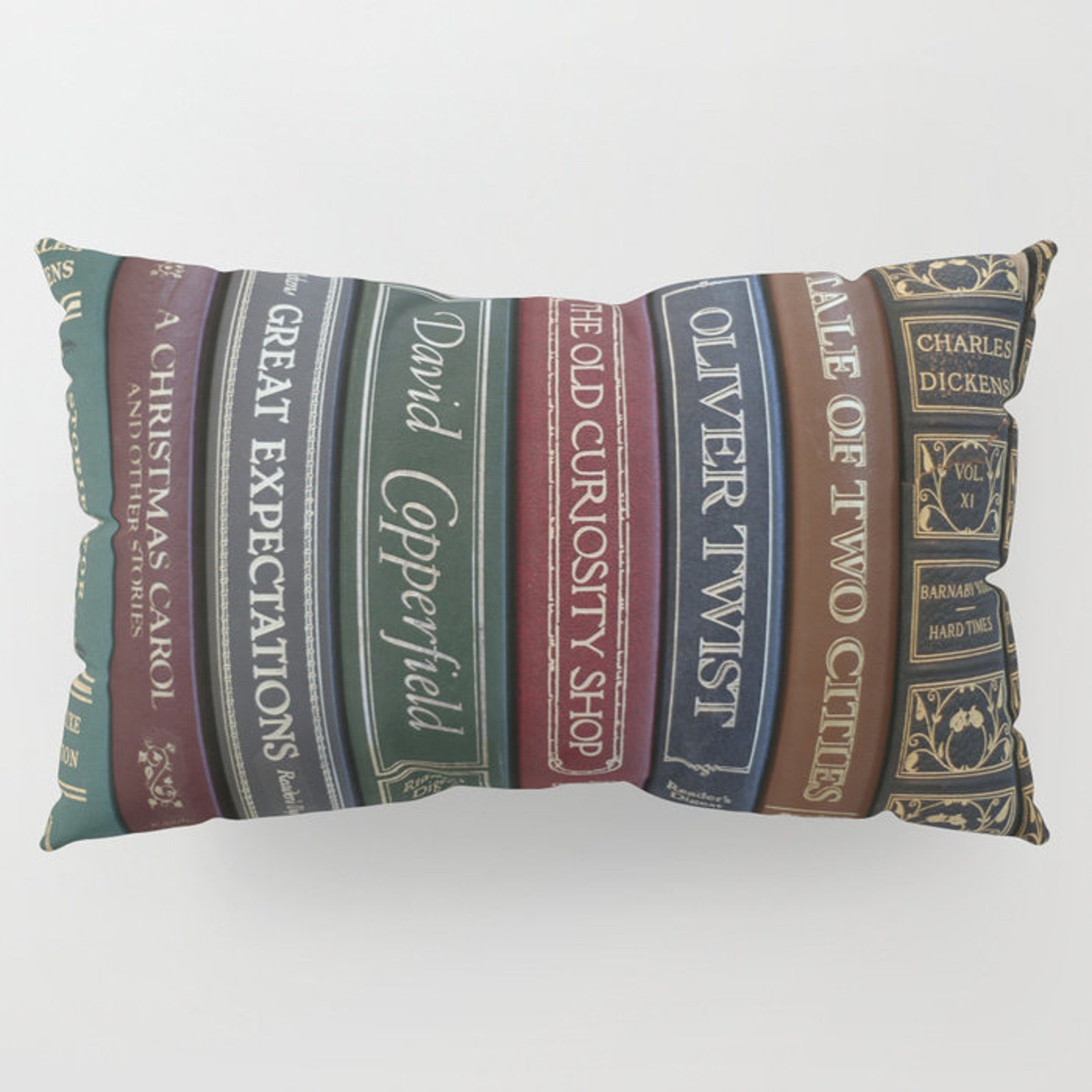 Dickens Pillow, Books Pillow Cover, Book Throw Pillow, Charles Dickens ...