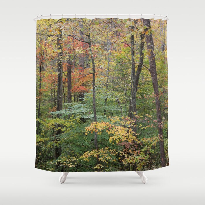 Autumn Shower Curtain Fall Shower Curtain Woods Shower Etsy