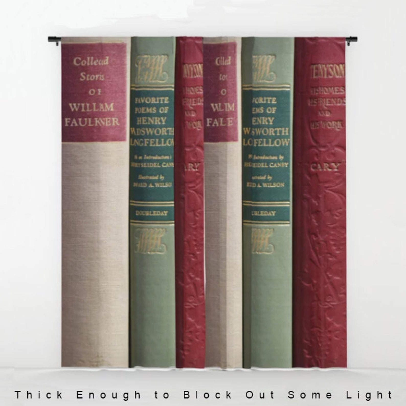 Book Curtains, Book Window Curtains, Book Drapes, Library Curtains ...