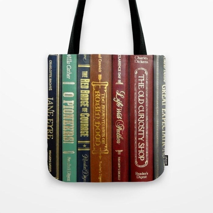Book Tote Bag, Old Books Tote, Book Tote, Library Tote, Dickens Tote ...