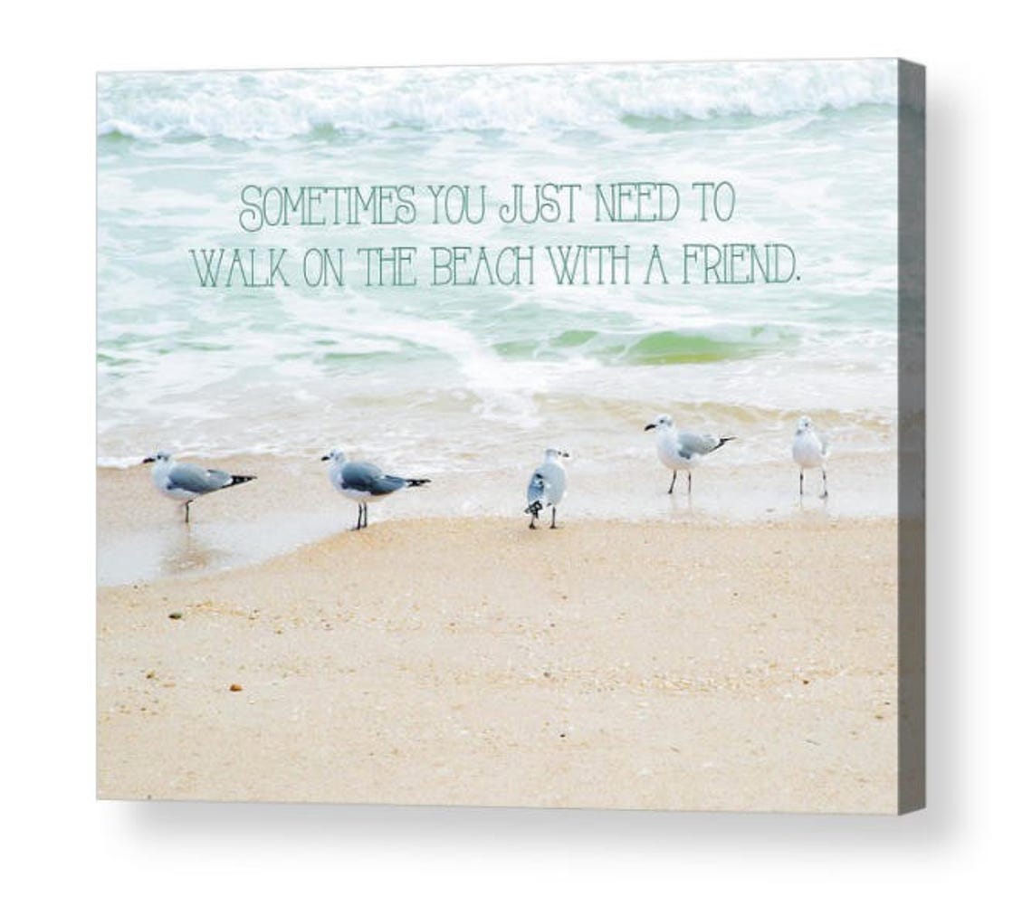 Friendship Quote Beach Print Beach Birds Ocean Print - Etsy
