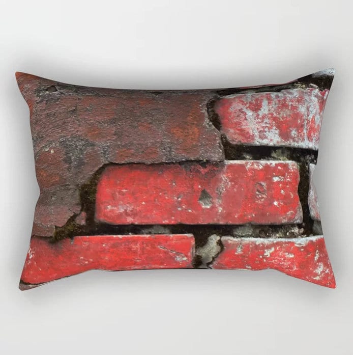 Brick Pillow Cover, Brick Throw Pillow, City Loft Pillow, Dorm Room ...