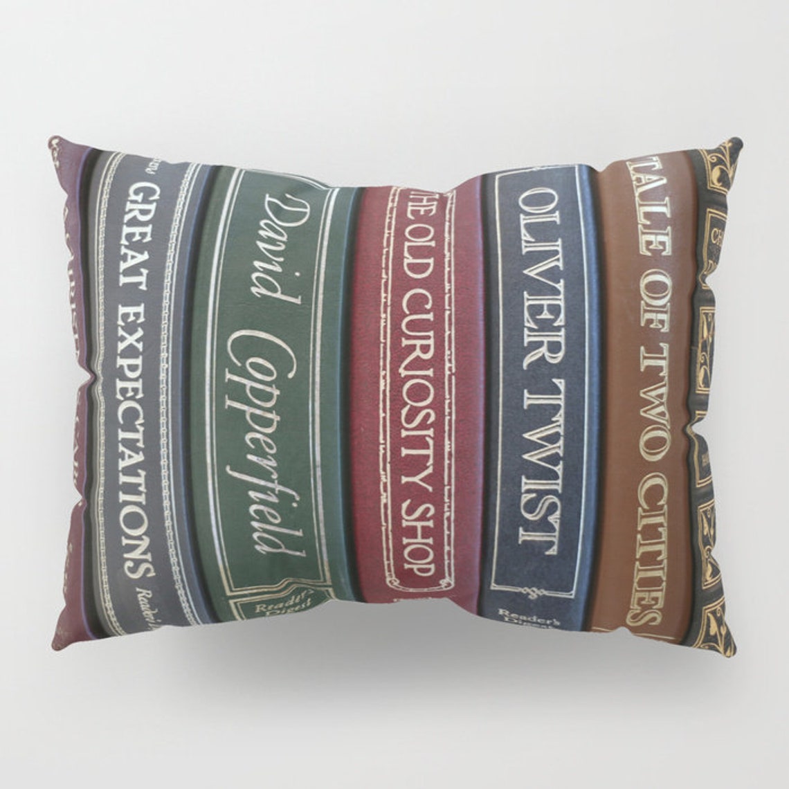 Dickens Pillow Books Pillow Cover Book Throw Pillow Charles - Etsy