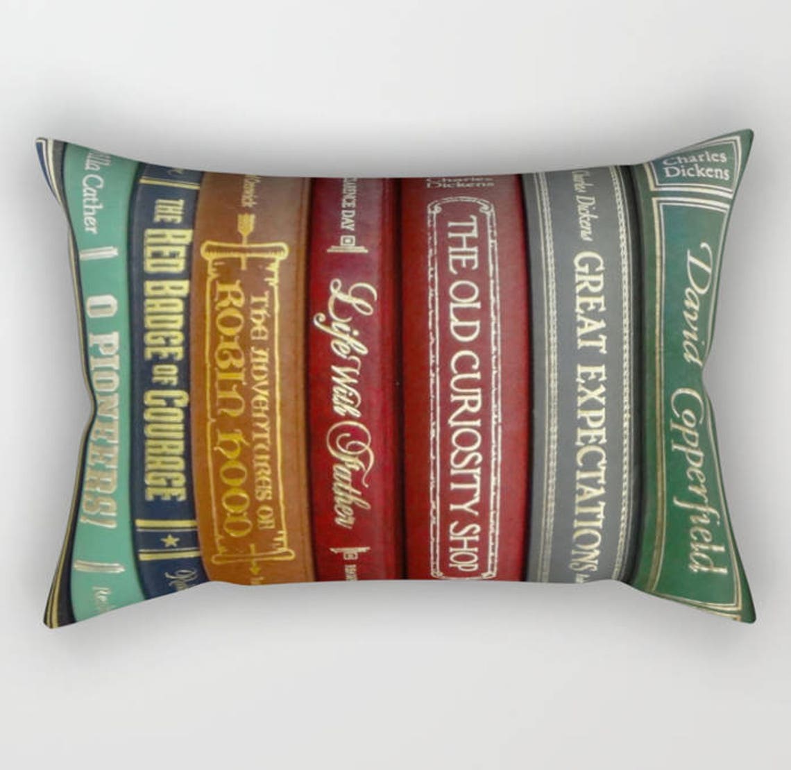 Literature Pillow Books Throw Pillow Books Pillow Authors - Etsy