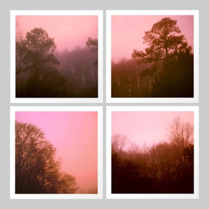 Pink Photo Set, Print Set of Four, Discounted Set, Dreamy Landscape ...