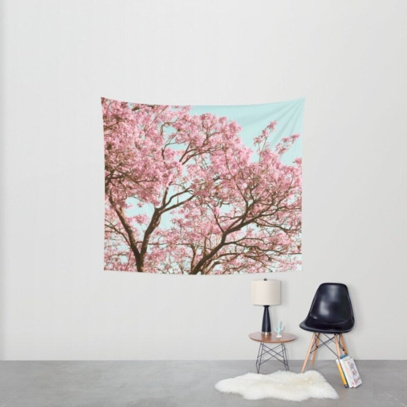 Cherry Blossom, Blossom Tapestry, Spring Tapestry, Tree Tapestry, Pink ...